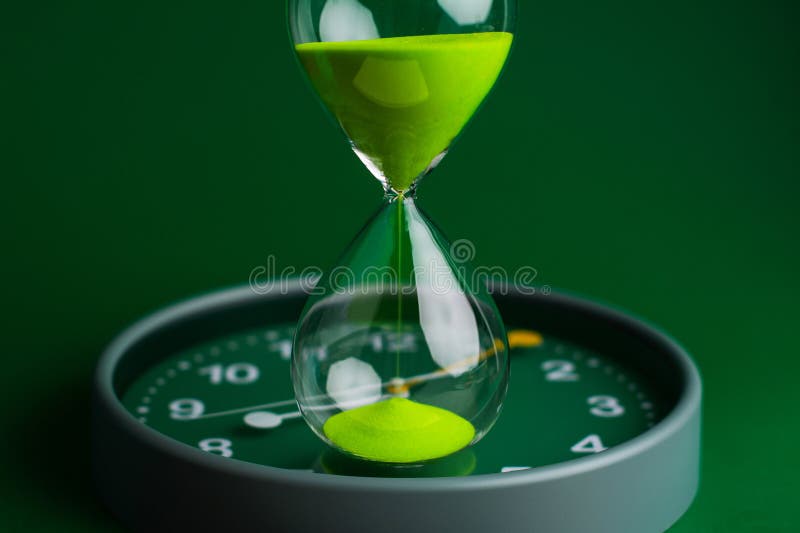 Time Management Hourglass Photo in Studio Concept of Time and Efficient ...