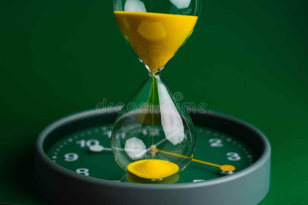 Time Management Hourglass Photo in Studio Concept of Time and Efficient ...