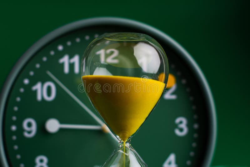 Time Management Hourglass Photo in Studio Concept of Time and Efficient ...