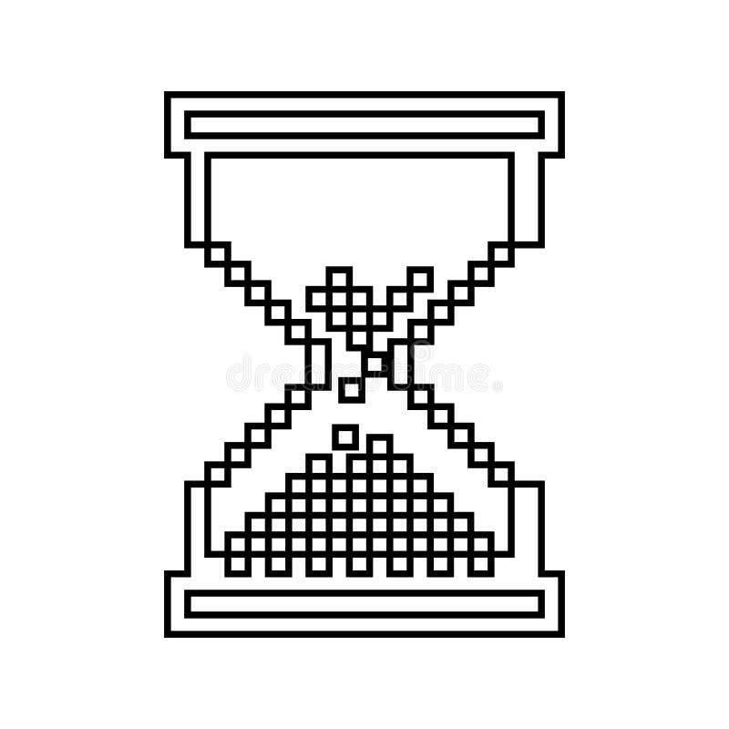 Hourglass Pixelated Isolated Icon Design Stock Illustration ...