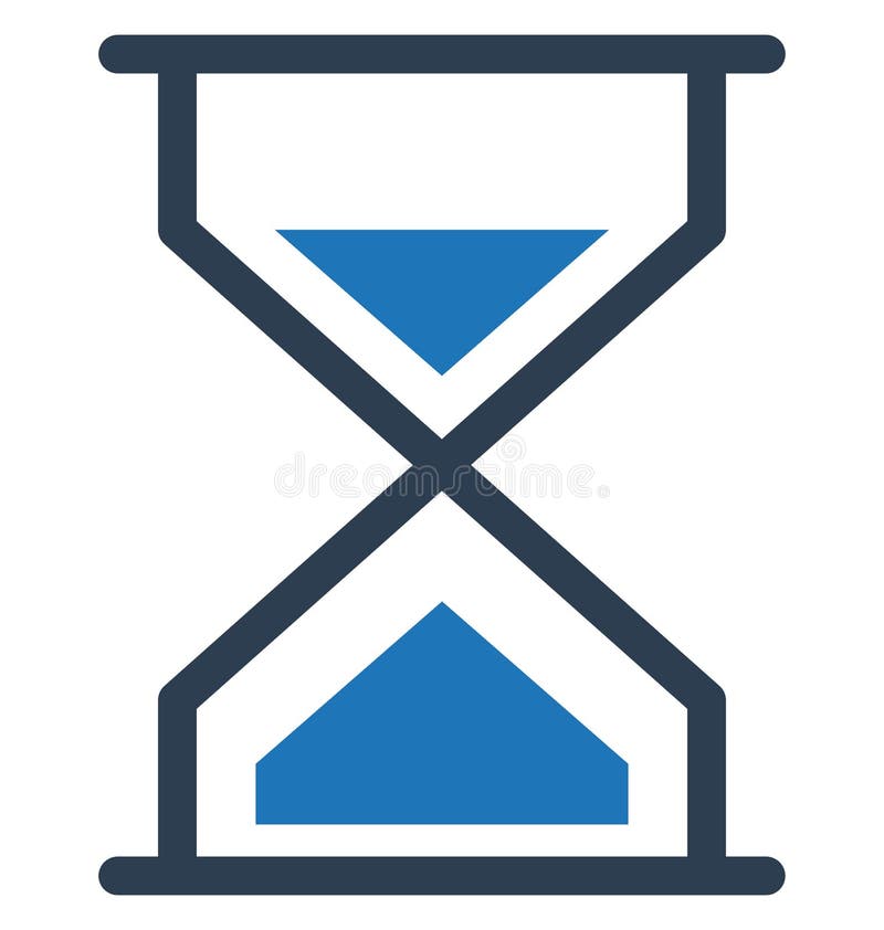Hourglass, Process Isolated Vector Icon Can Be Easily Edit and Modify ...