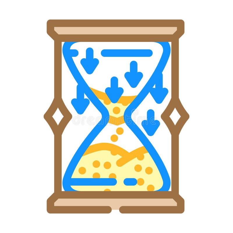 Hourglass Progress Color Icon Vector Illustration Stock Illustration ...