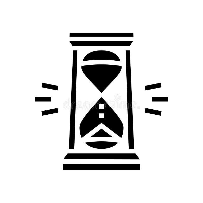 Hourglass Progress Glyph Icon Vector Illustration Stock Illustration ...