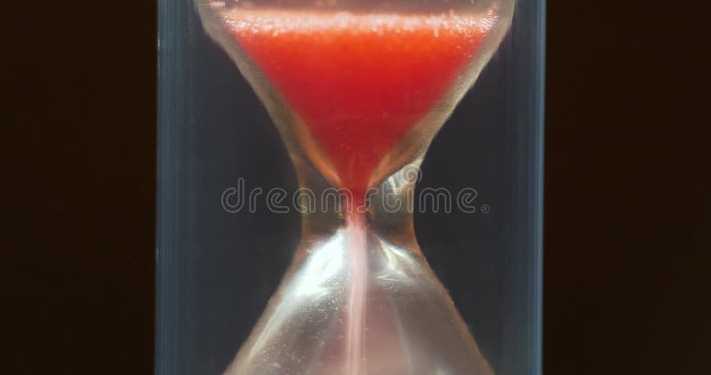 Hourglass. Red Sand is Falling Down Stock Video - Video of device ...