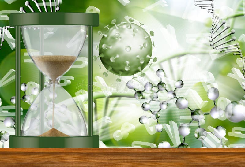 The Ticking Clock of Time and Biology Stock Illustration - Illustration ...
