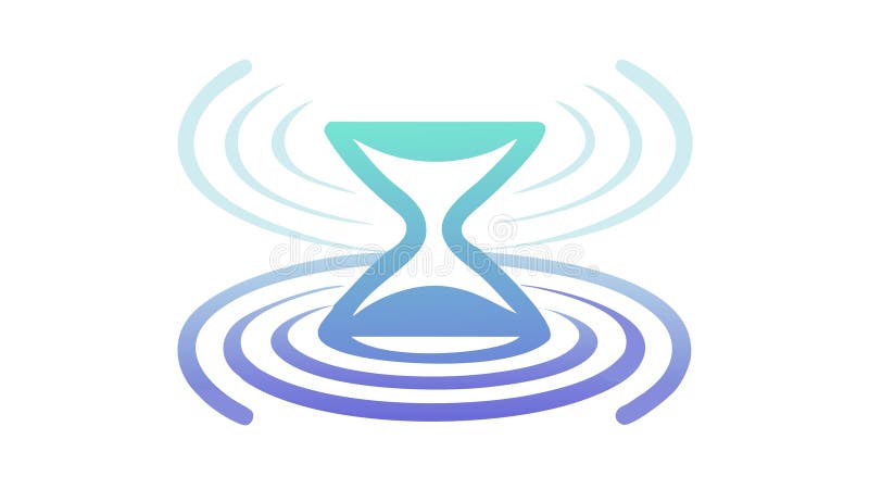 Hourglass & Ripple Effect Icon: Time S Impact & Influence, Vector ...