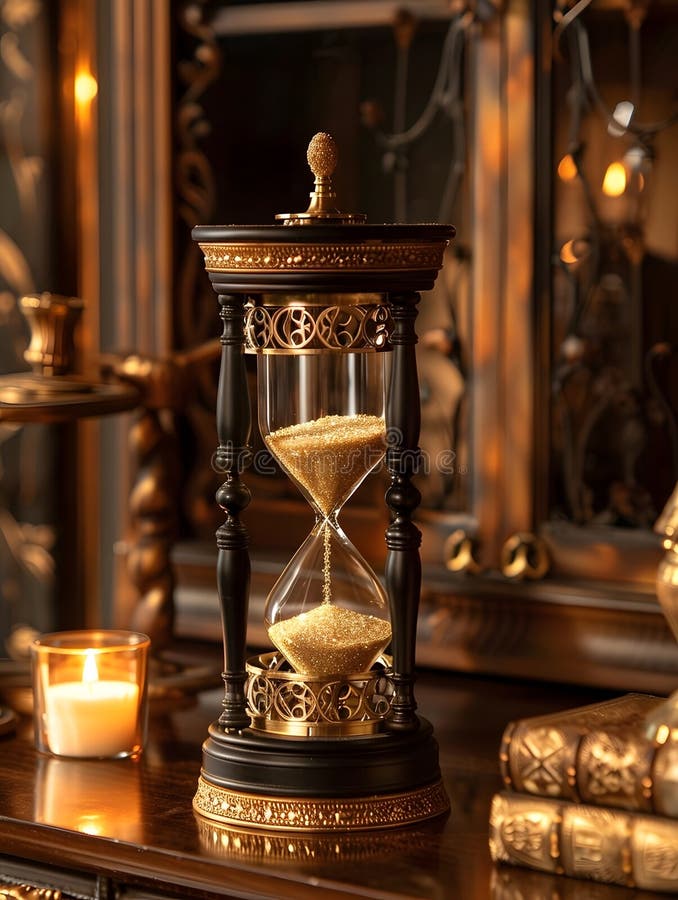 Hourglass with Sand Ancient Time Clock Countdown Stock Illustration ...