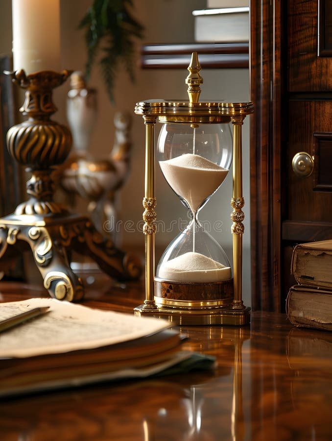 Hourglass with Sand Ancient Time Clock Countdown Stock Illustration ...