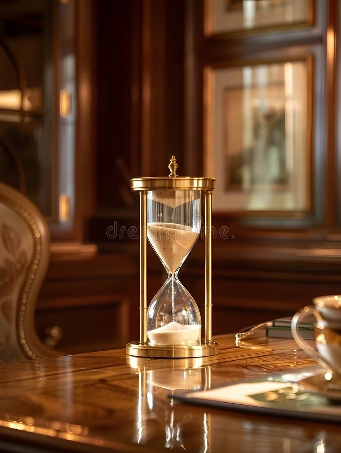 Hourglass with Sand Ancient Time Clock Countdown Stock Illustration ...