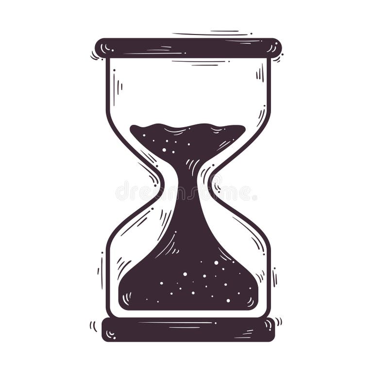 Hourglass sand timer stock vector. Illustration of glass - 284009931