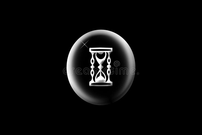 A Hourglass or Sand Watch or Sand Timer or Sand Clock on a Circle ...