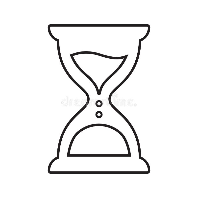 Hourglass, Sandglass Outline Icon. Line Art Vector Stock Illustration ...