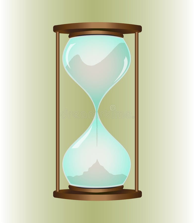 Sand Clock Transparent Effect Vector. Realistic Hourglass Illustration ...