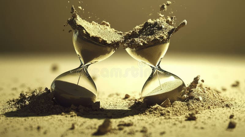 Broken Hourglass Spilling Sand Symbolizes Server Connection Timeout ...