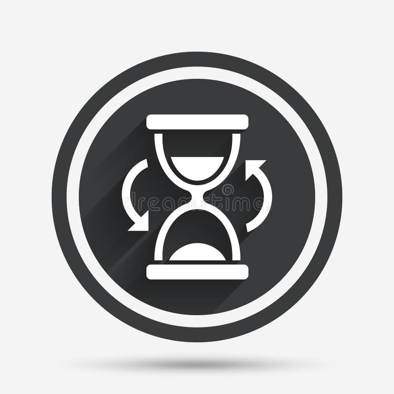 Hourglass Sign Icon. Sand Timer Symbol. Stock Vector - Illustration of ...