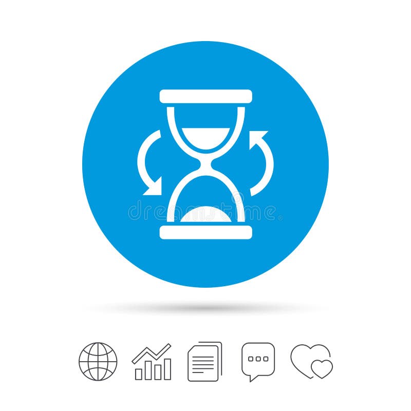 Hourglass Sign Icon. Sand Timer Symbol. Stock Vector - Illustration of ...