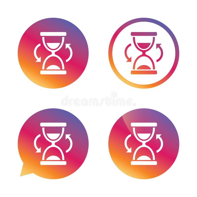 Hourglass Sign Icon. Sand Timer Symbol. Stock Vector - Illustration of ...