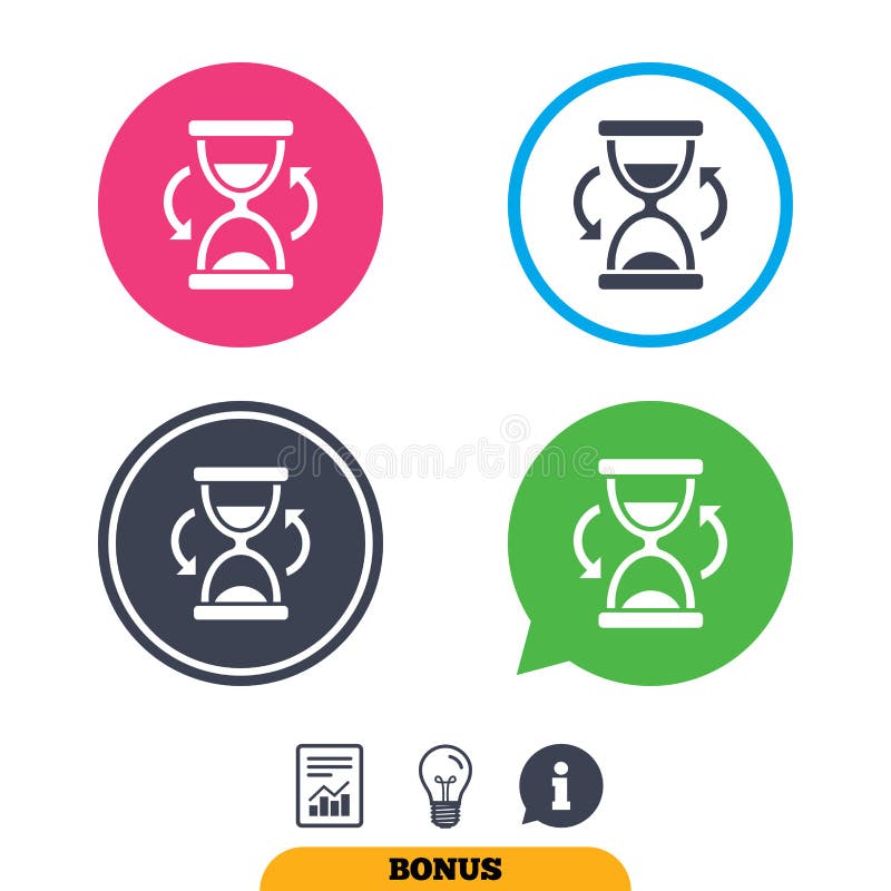 Hourglass Sign Icon. Sand Timer Symbol Stock Vector - Illustration of ...