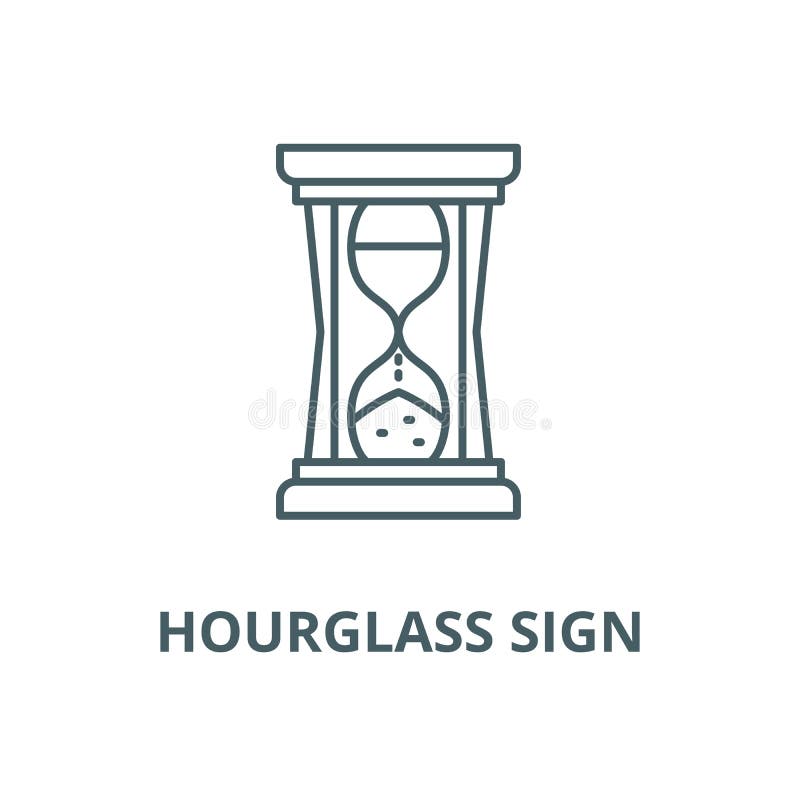 Hourglass Sign Vector Line Icon, Linear Concept, Outline Sign, Symbol ...