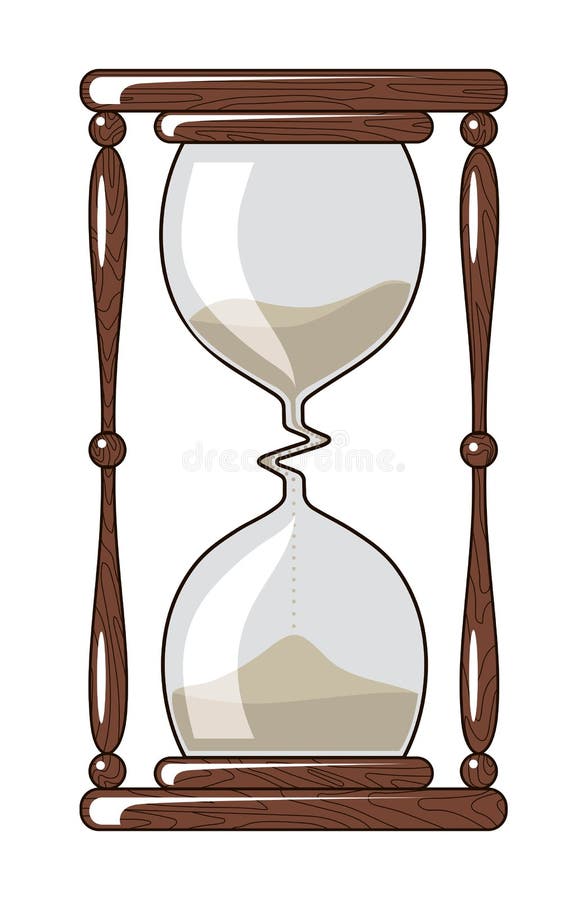 Hourglass, Slowing Down Time Stock Vector - Illustration of classic ...