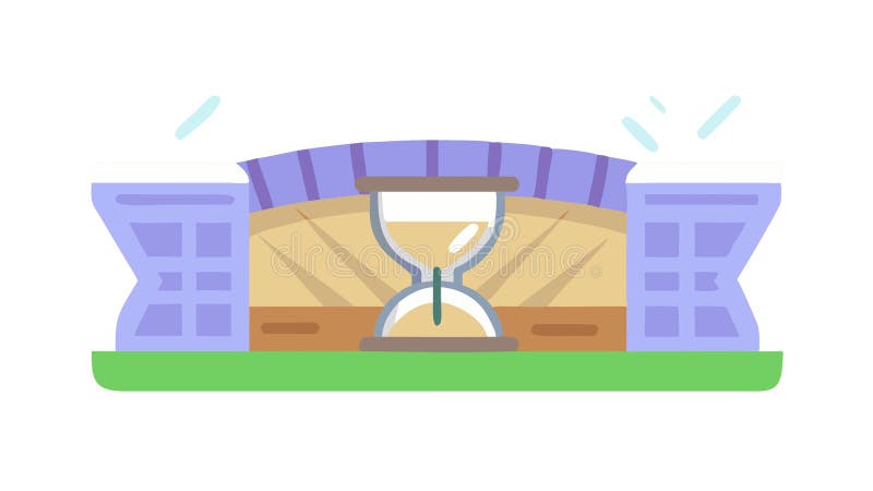 Hourglass in Stadium Sports Countdown, Vector Design Generative AI ...