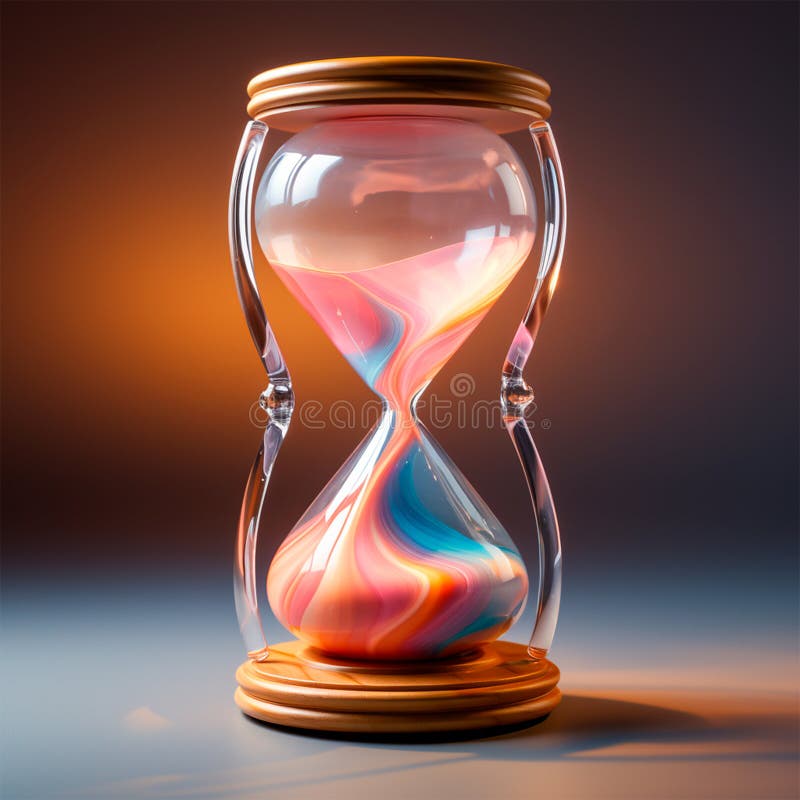 Hourglass, a Symbol of Quickly Passing Time - AI Generated Image Stock ...