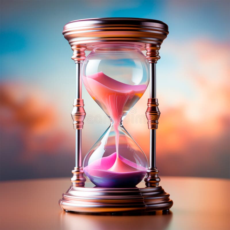 Hourglass, a Symbol of Quickly Passing Time - AI Generated Image Stock ...