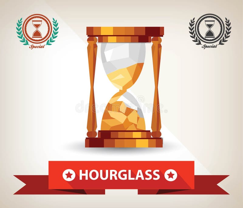 Hourglass symbol,vector stock illustration. Illustration of hour - 36115777