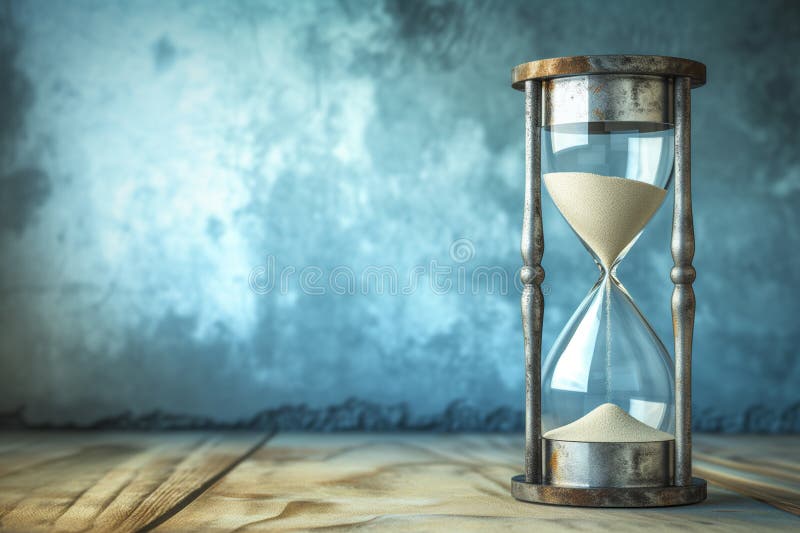 Hourglass Symbolizing Time Running Out, with Copy Space Stock ...