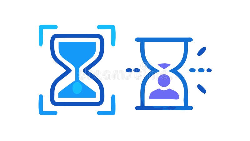 Hourglass Sync: Time Synchronization & Data Flow Icon, Vector Design ...