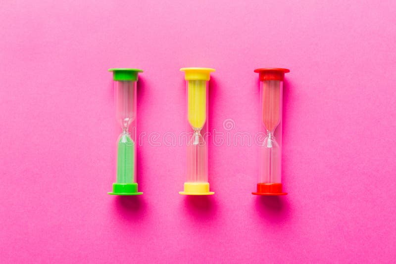 Hourglass on the Table, Sand Clock As Time Passing Concept for Business ...