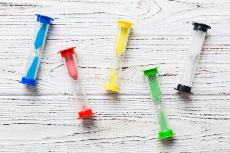 Hourglass on the Table, Sand Clock As Time Passing Concept for Business ...