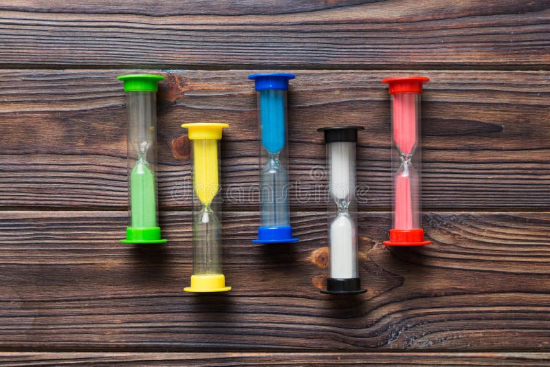 Hourglass on the Table, Sand Clock As Time Passing Concept for Business ...