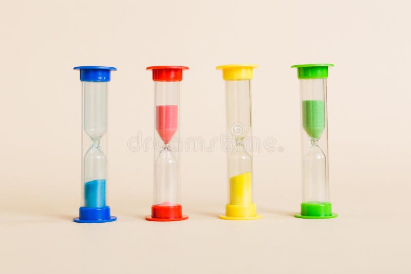 Hourglass on the Table, Sand Clock As Time Passing Concept for Business ...