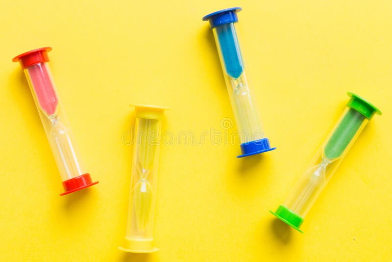 Hourglass on the Table, Sand Clock As Time Passing Concept for Business ...