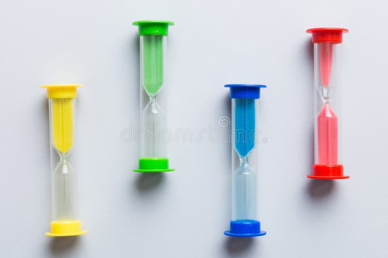 Hourglass on the Table, Sand Clock As Time Passing Concept for Business ...