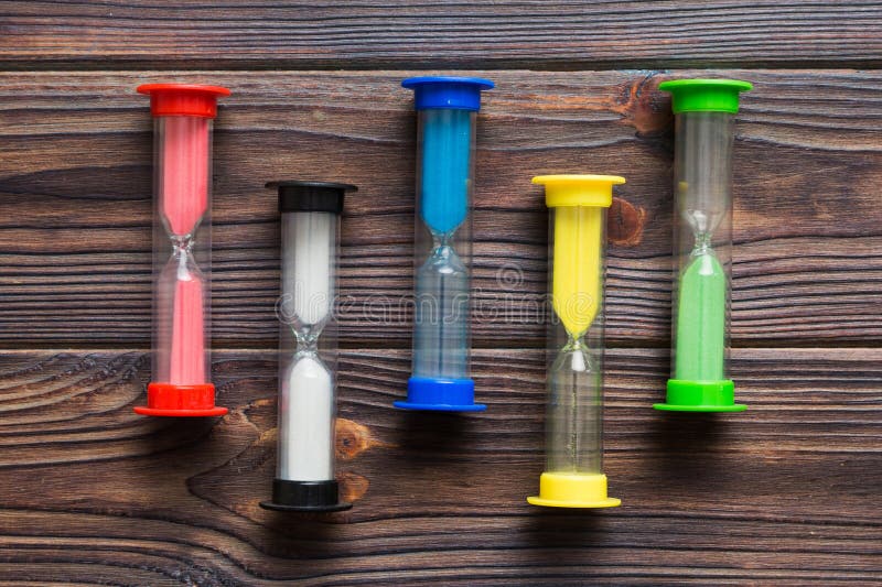Hourglass on the Table, Sand Clock As Time Passing Concept for Business ...