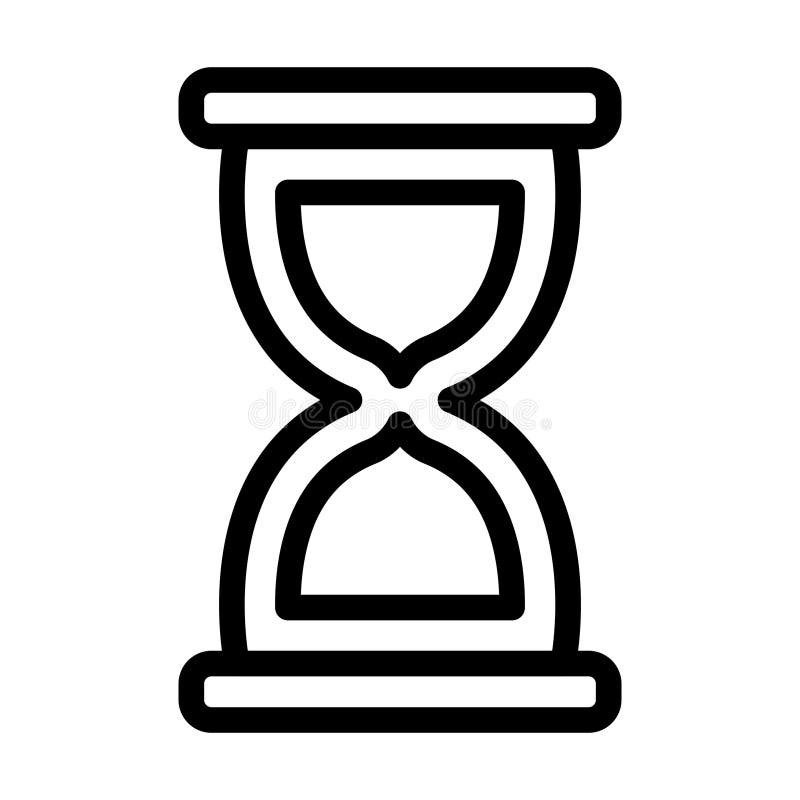 Hourglass Thick Line Icon stock illustration. Illustration of line ...