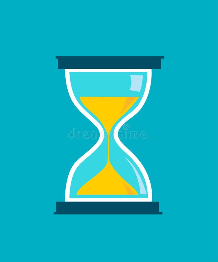 Hourglass Time Icon Isolated Stock Vector - Illustration of contour ...