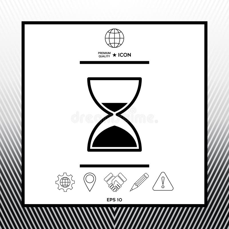 Hourglass time icon stock vector. Illustration of measure - 110154703