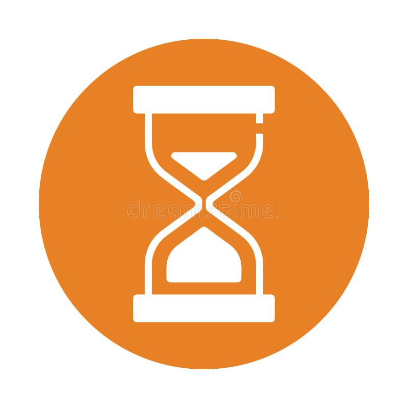 Hourglass, Time Management Icon. Orange Color Vector EPS Stock ...