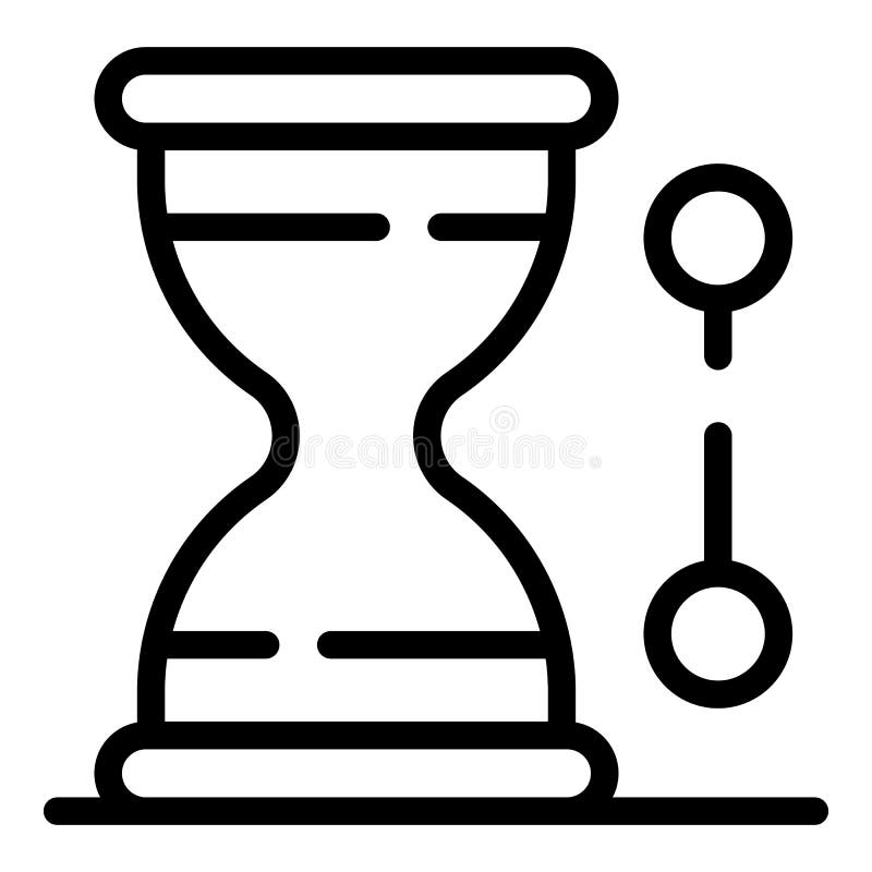 Hourglass Time Management Icon, Outline Style Stock Vector ...