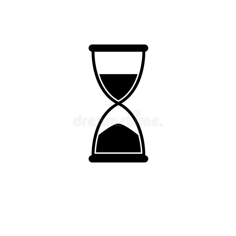 Hourglass Time, Sand Clock, Minute Timer Solid Flat Vector Icon ...