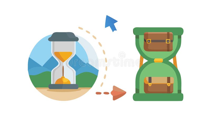 Hourglass Time Tracking with Growth Progress Vector, Vector Design ...