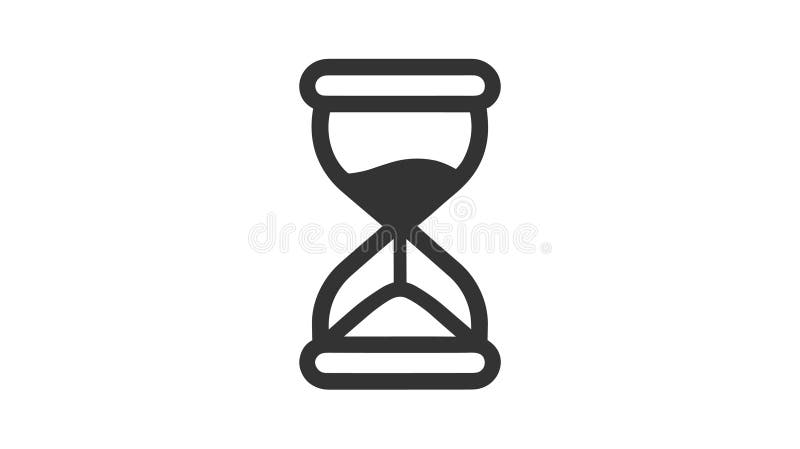 Hourglass Timer Icon in Trendy Flat Design. Vector Illustration Stock ...