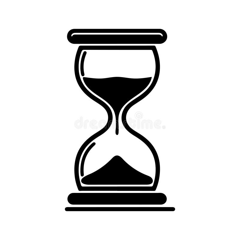 Hourglass Timer Icon Vector Illustration Stock Vector - Illustration of ...