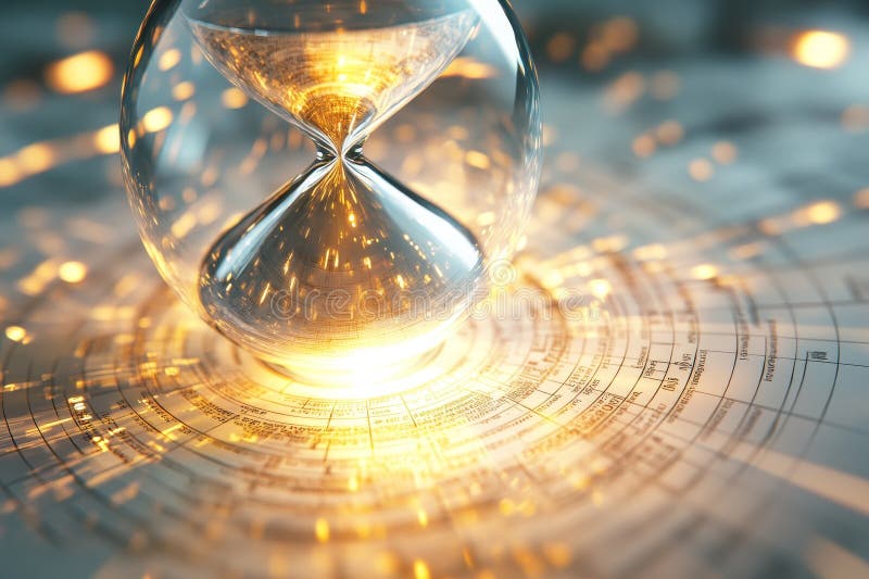 Hourglass Timer Radiates Light on Circular Information Display ...