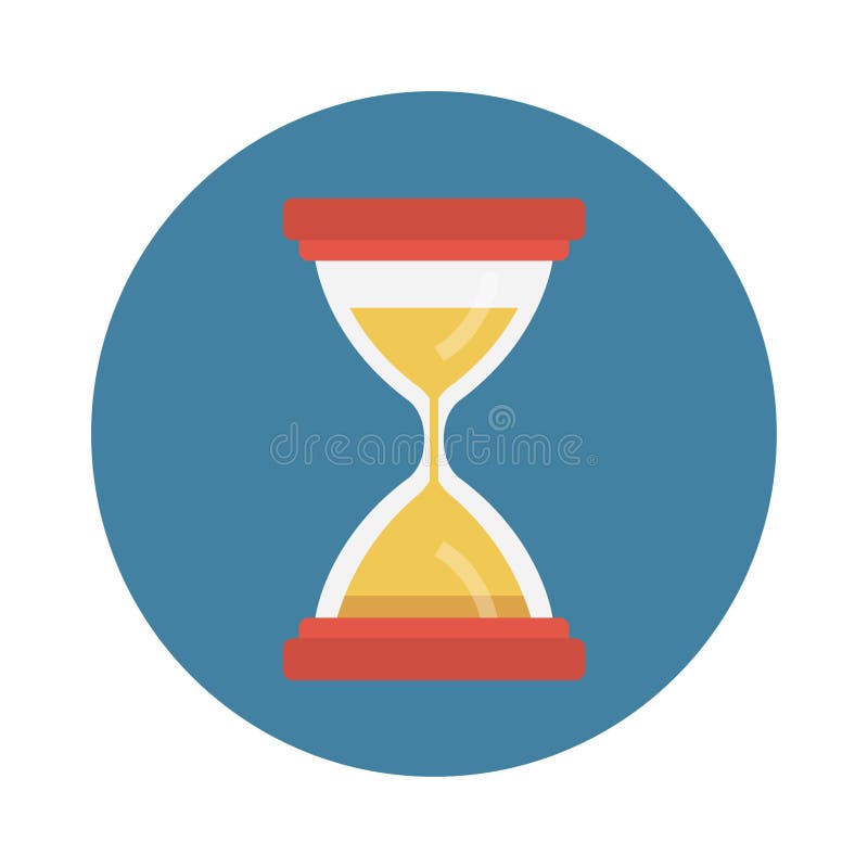 Hourglass Vector Flat Color Icon Stock Illustration - Illustration of ...