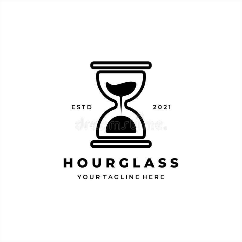 Hourglass Vintage Simple Logo Illustration Design Stock Vector ...
