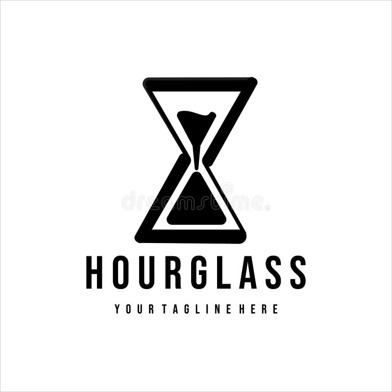 Hourglass Vintage Simple Vector Logo Illustration Design Stock Vector ...
